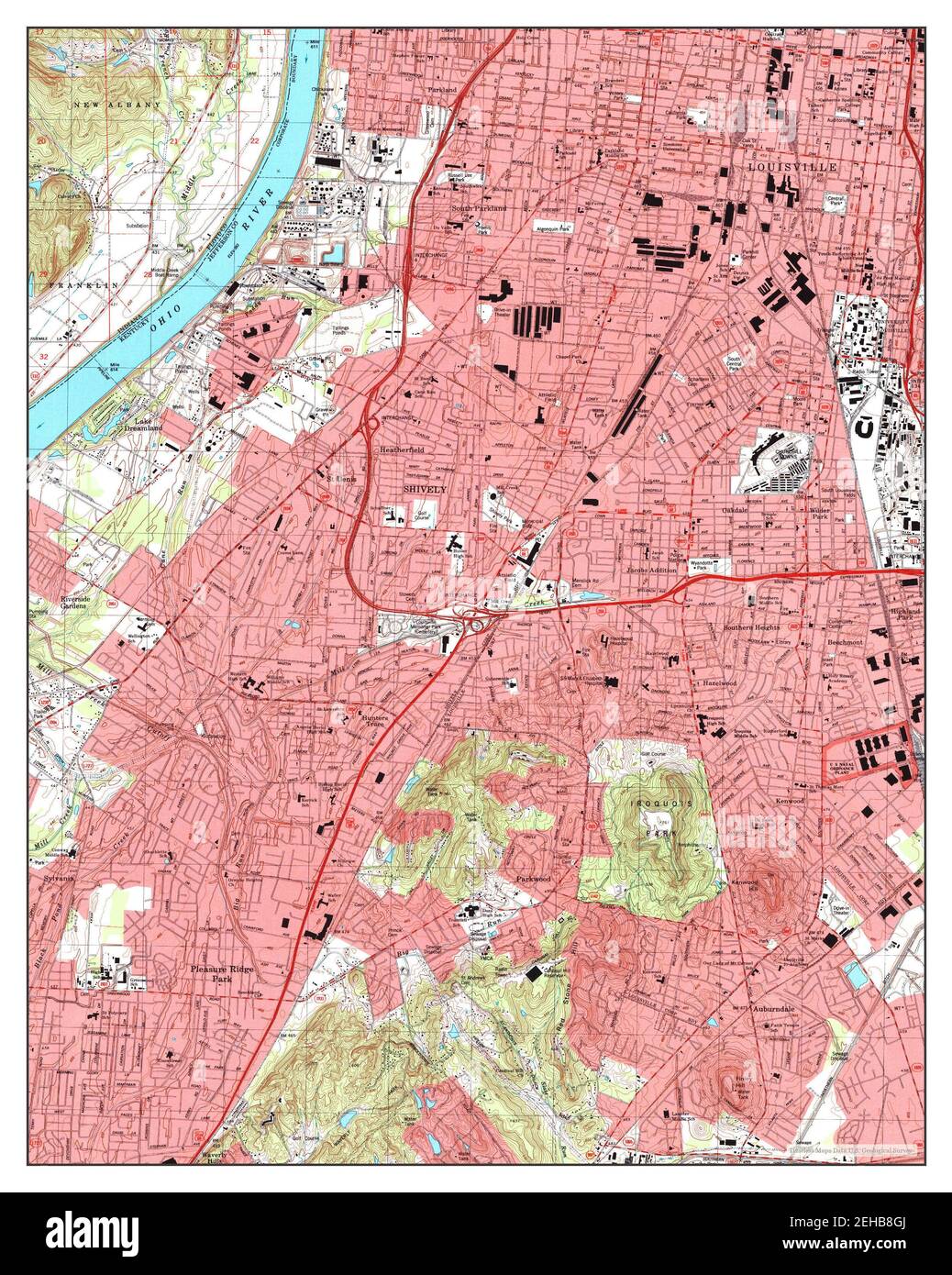 Louisville West, Kentucky, map 1998, 1:24000, United States of America ...