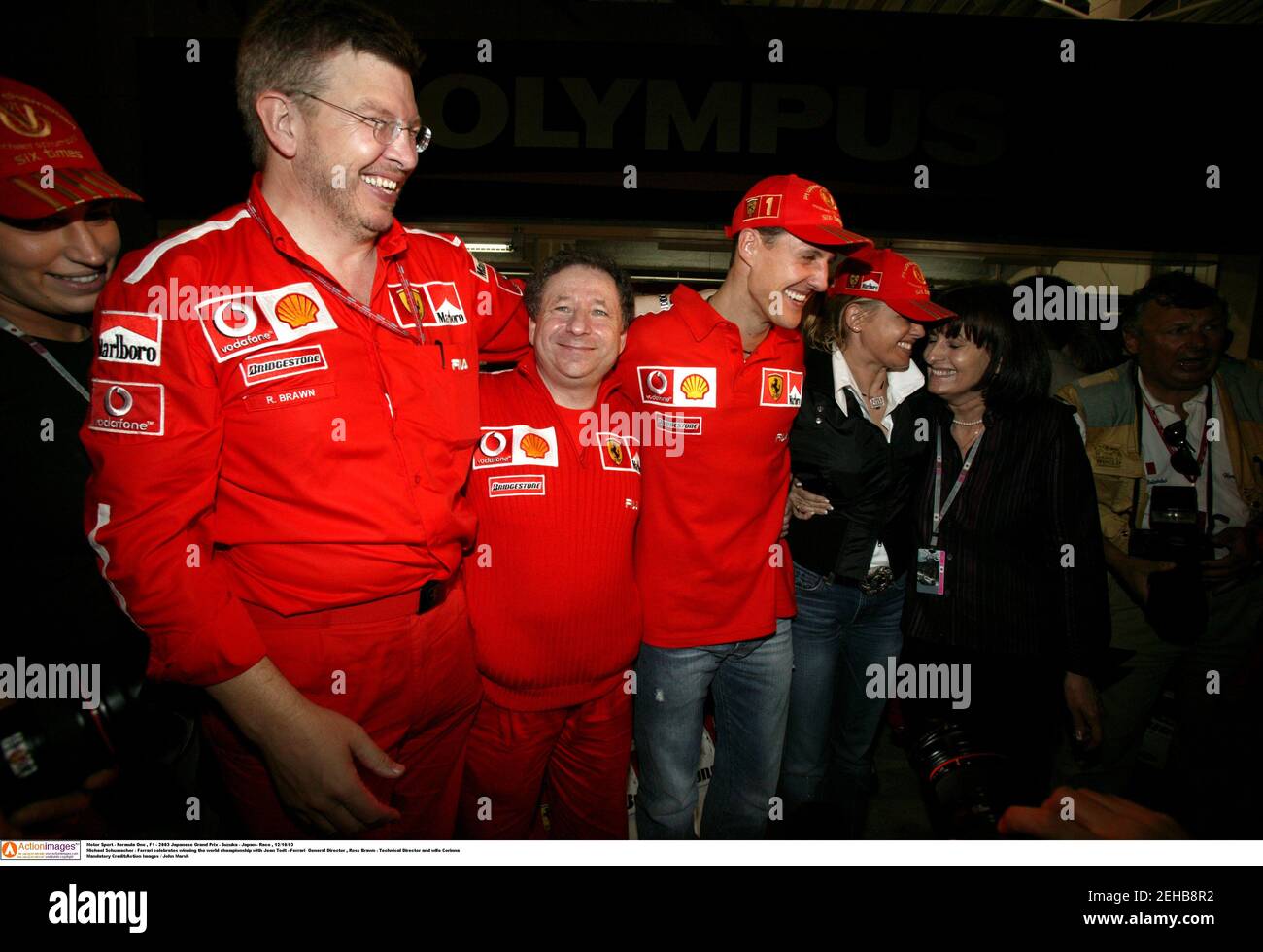 Michael schumacher ross brawn jean todt hi-res stock photography and ...