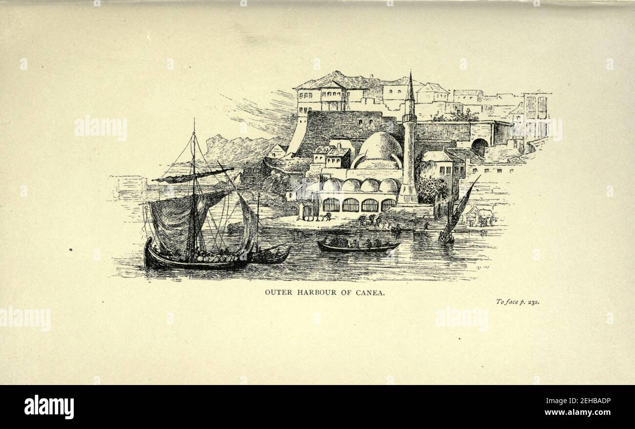 Outer Harbour of Canea by Mary Adelaide Walker Stock Photo - Alamy