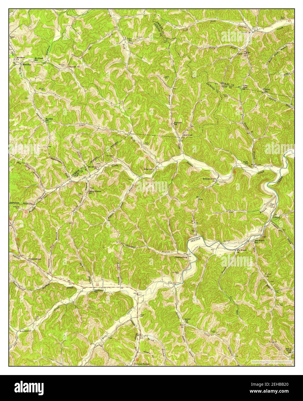 Maulden, Kentucky, map 1954, 1:24000, United States of America by ...