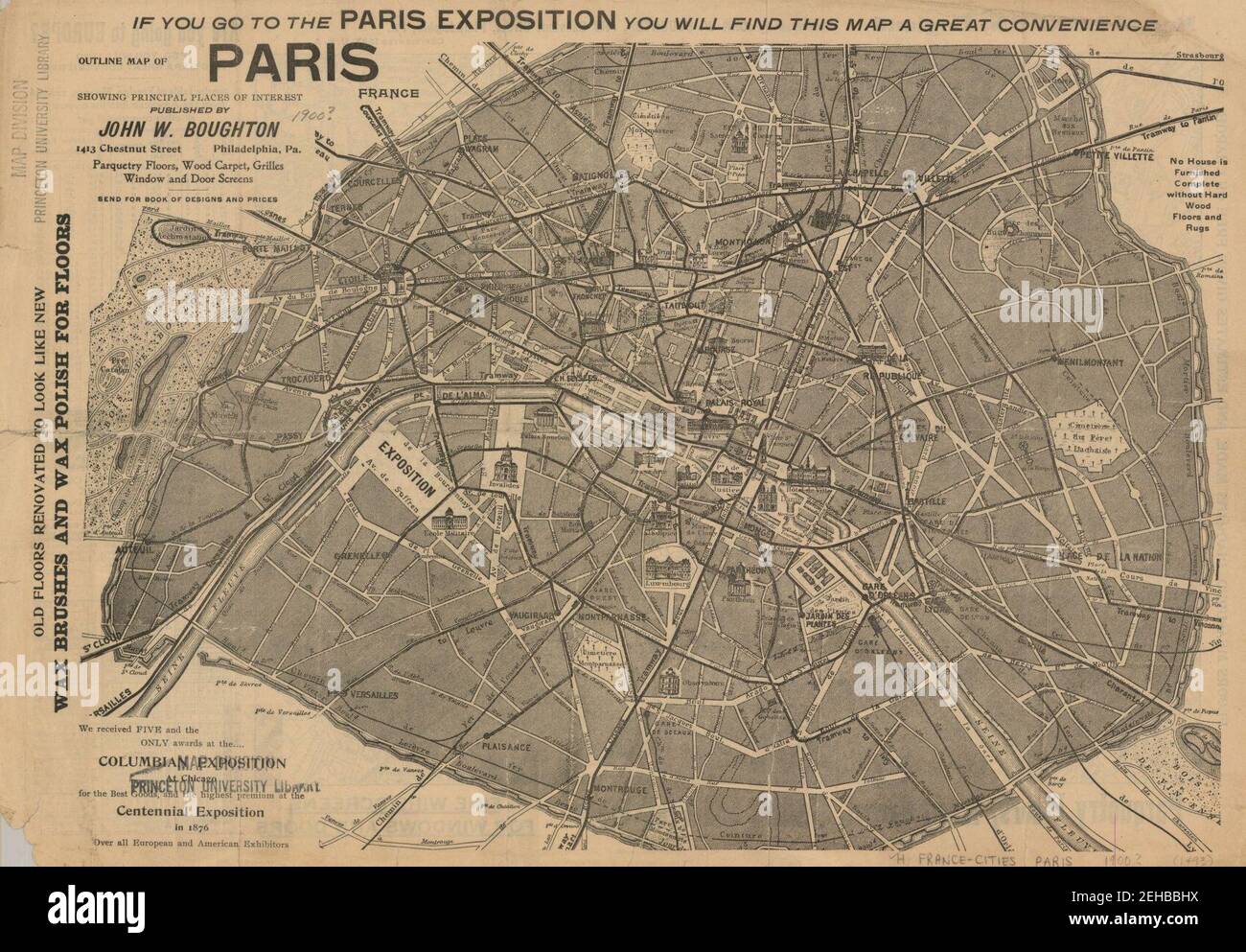 Paris outline map hi-res stock photography and images - Alamy