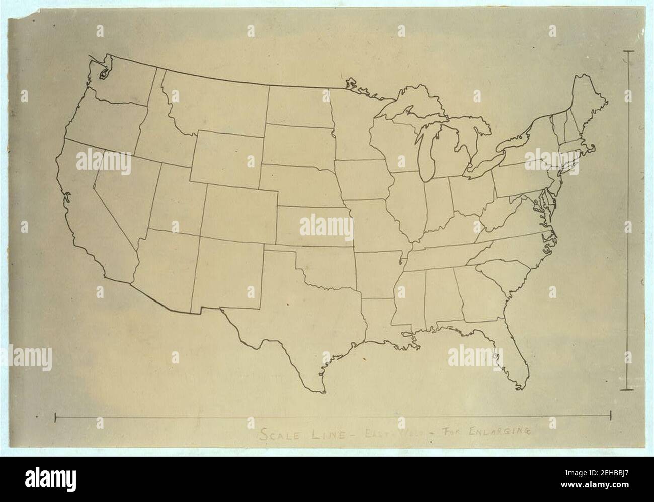 Outline map of the United States Stock Photo - Alamy