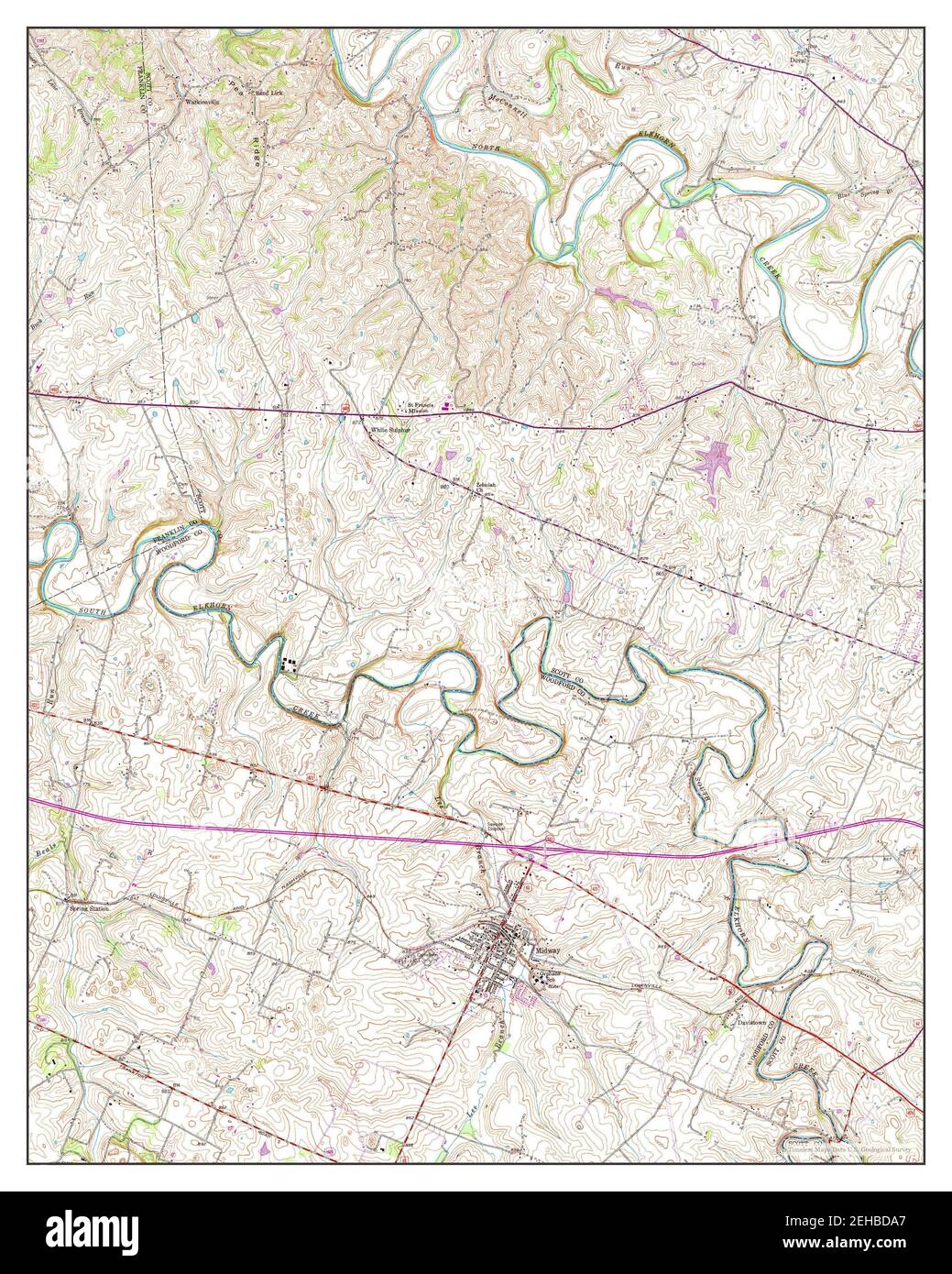 Midway, Kentucky, map 1954, 1:24000, United States of America by ...