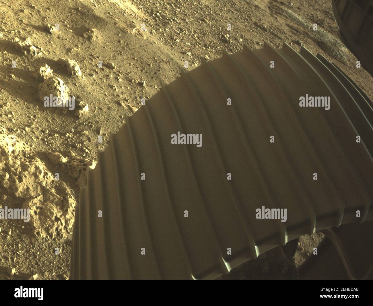 18th Feb 2021. This high-resolution image shows one of the six wheels ...