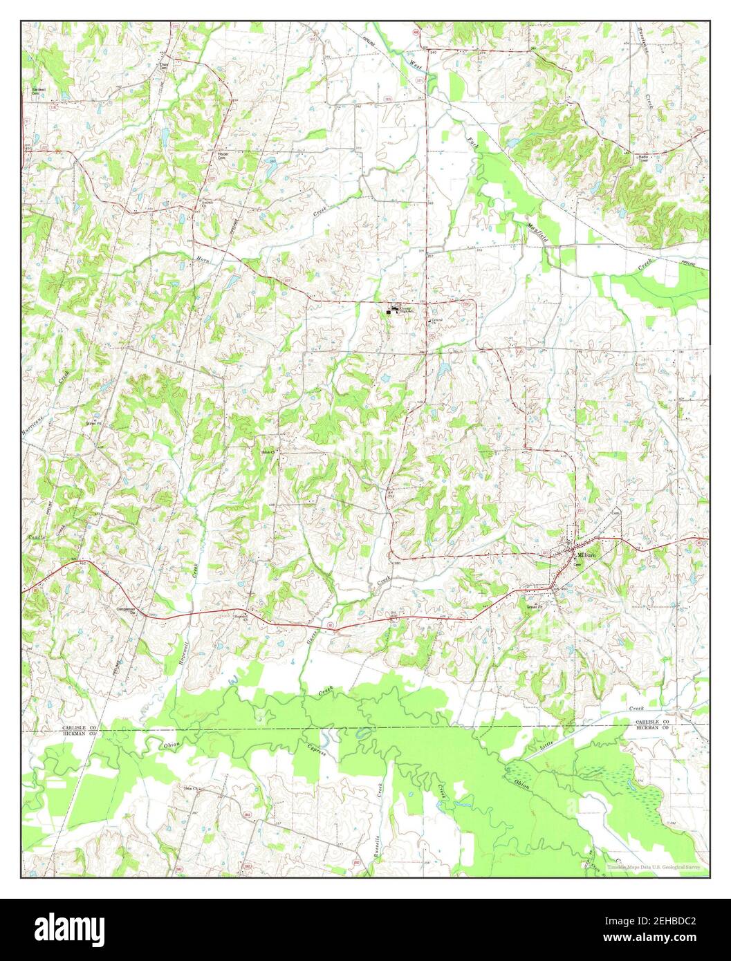 Milburn, Kentucky, map 1977, 1:24000, United States of America by ...