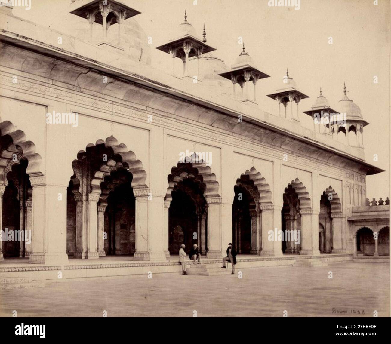 Outside view of Moti Masjid by Samuel Bourne Stock Photo - Alamy