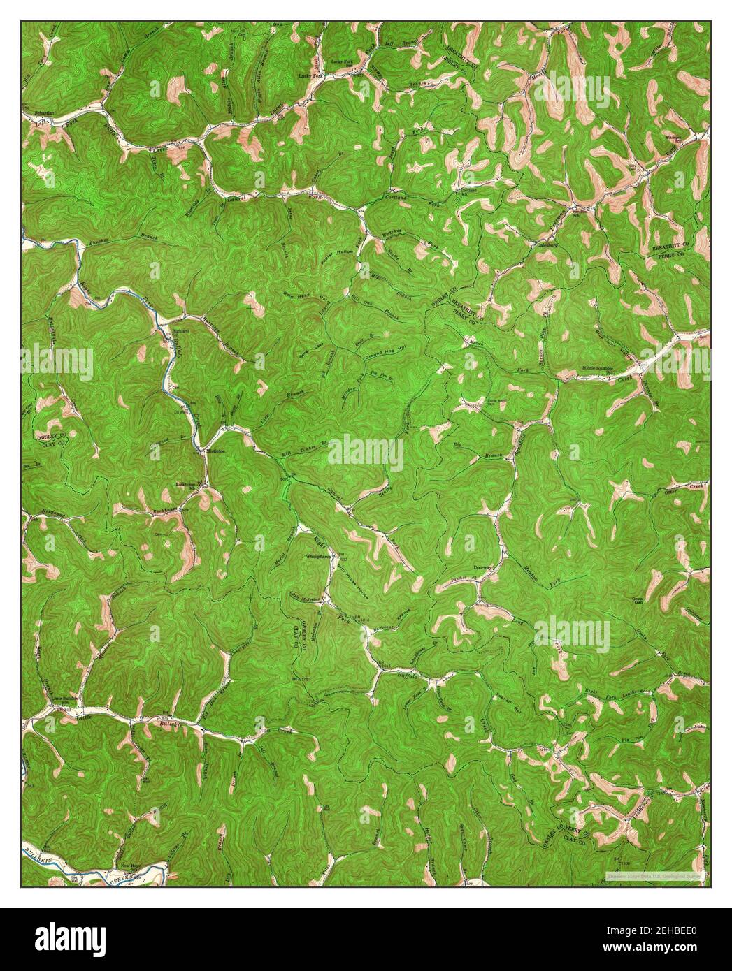 Mistletoe, Kentucky, map 1953, 1:24000, United States of America by ...