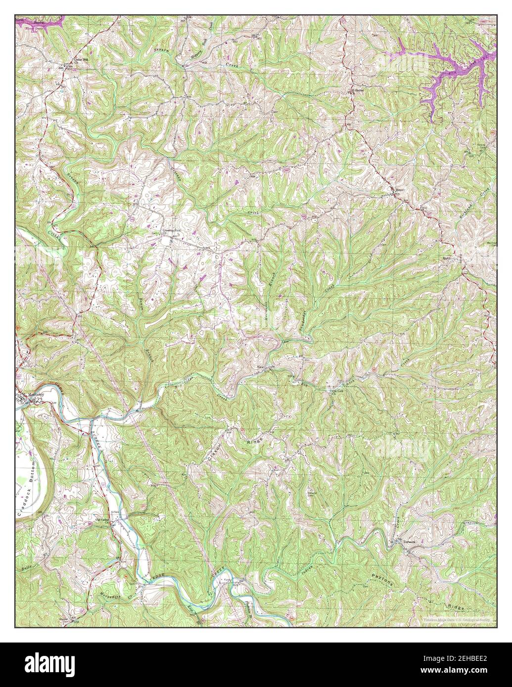 Monterey, Kentucky, map 1953, 1:24000, United States of America by ...