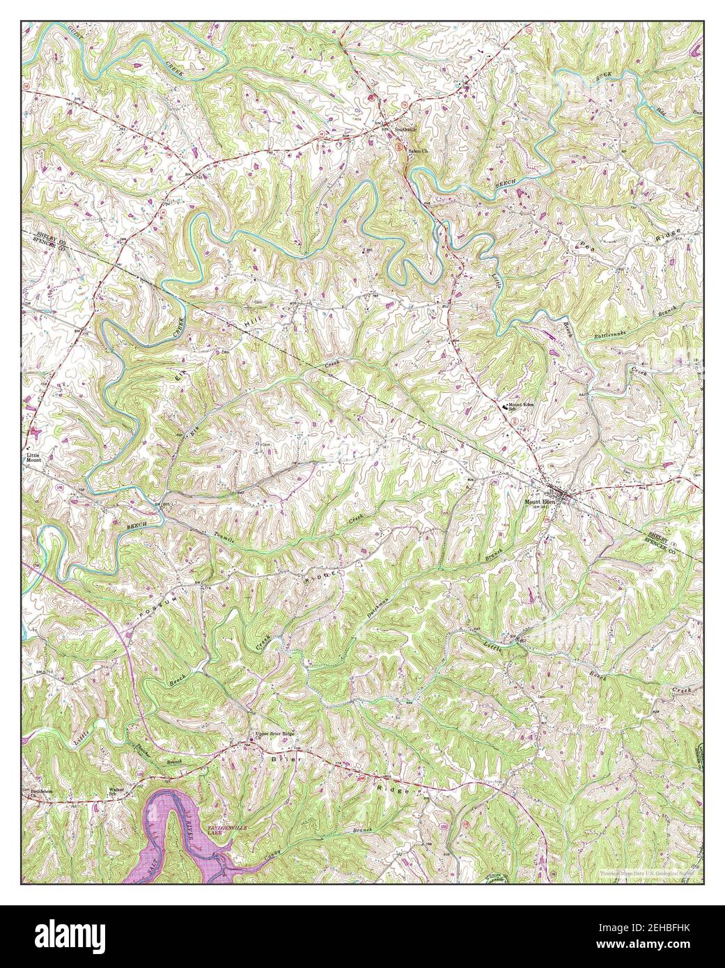 Mount Eden, Kentucky, map 1954, 1:24000, United States of America by ...