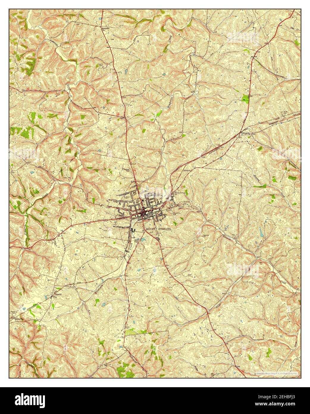 Map of mount sterling hi-res stock photography and images - Alamy