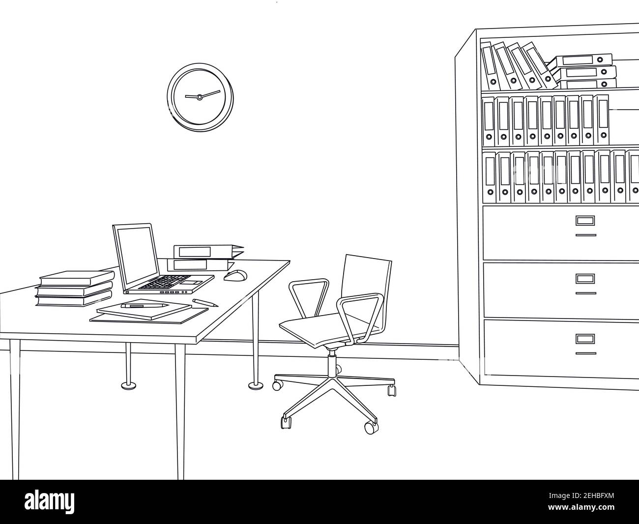 sketch modern office interior sketch modern office interior ...