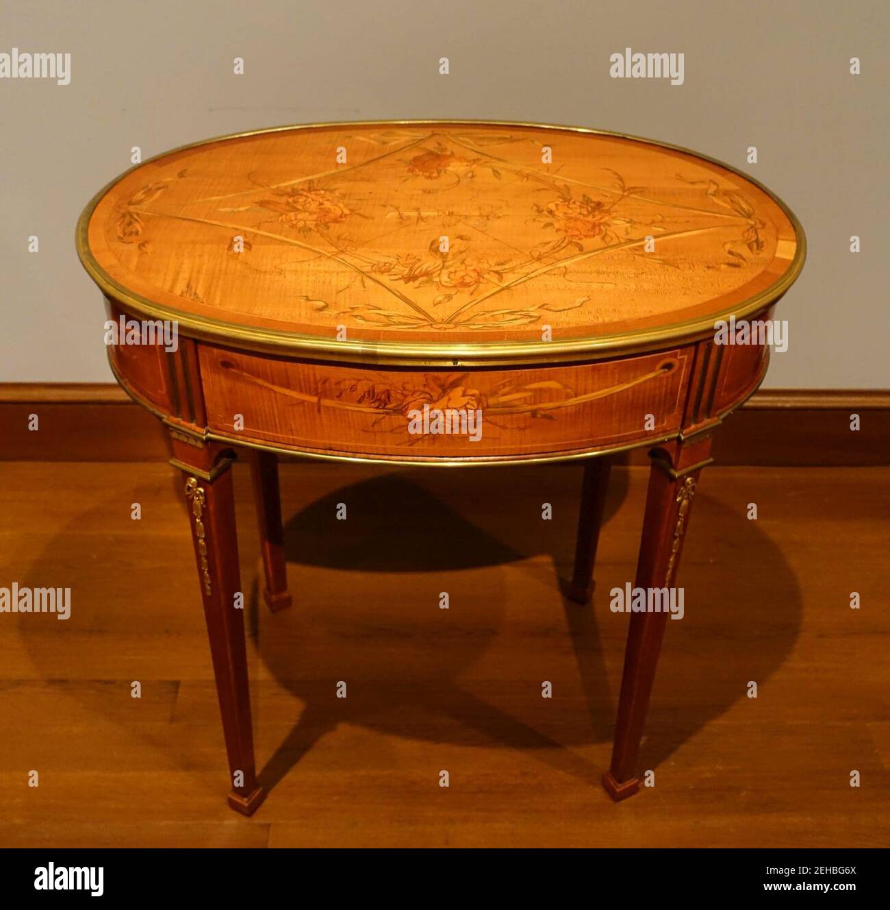 Oval table by David Roentgen, Germany, Neuwied-at-the-Rhine, many woods ...