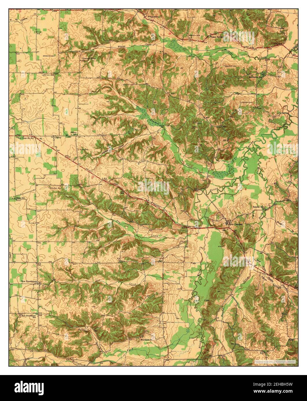 New Concord, Kentucky, map 1942, 1:24000, United States of America by ...