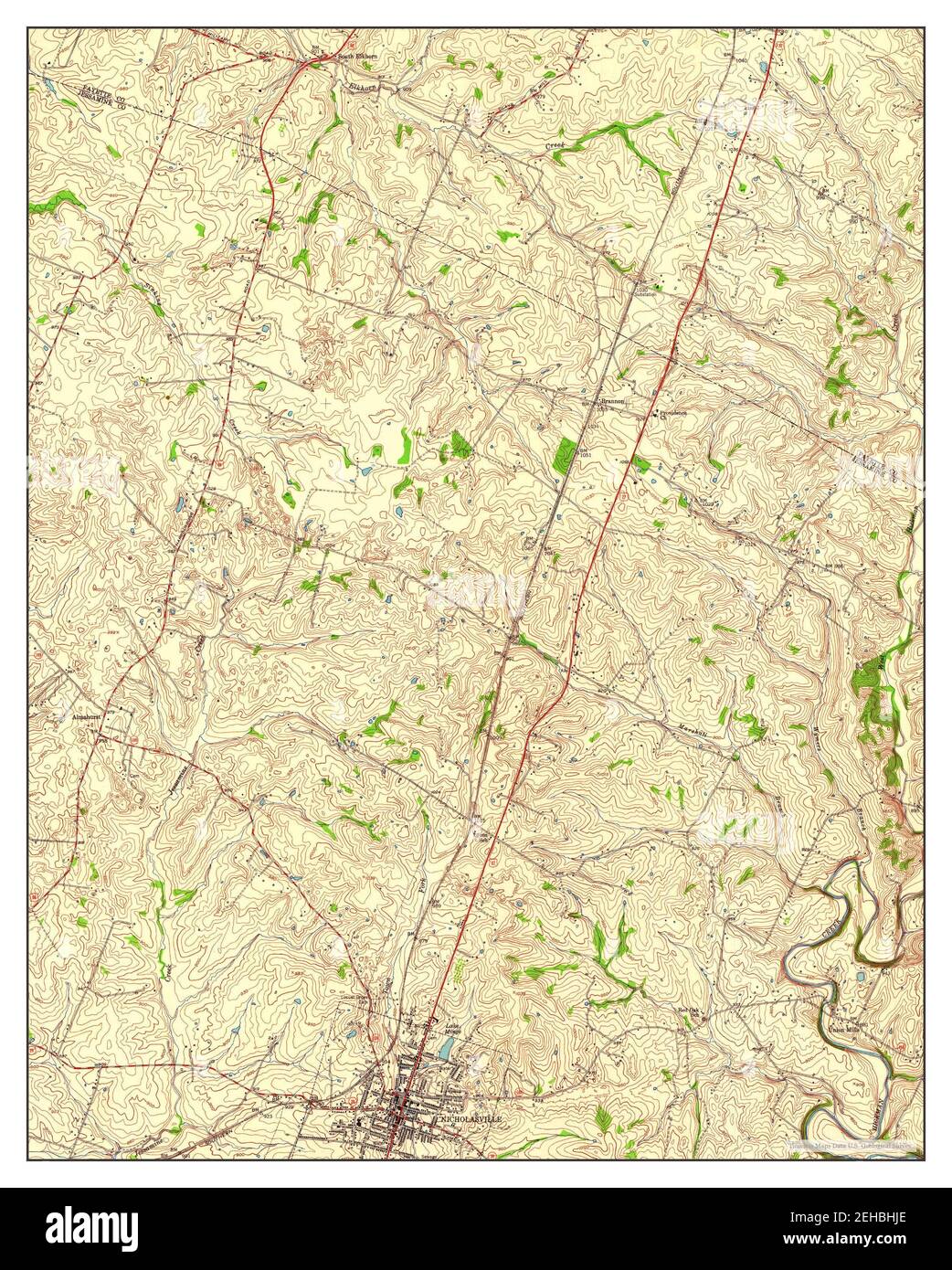 Map of nicholasville Cut Out Stock Images & Pictures - Alamy