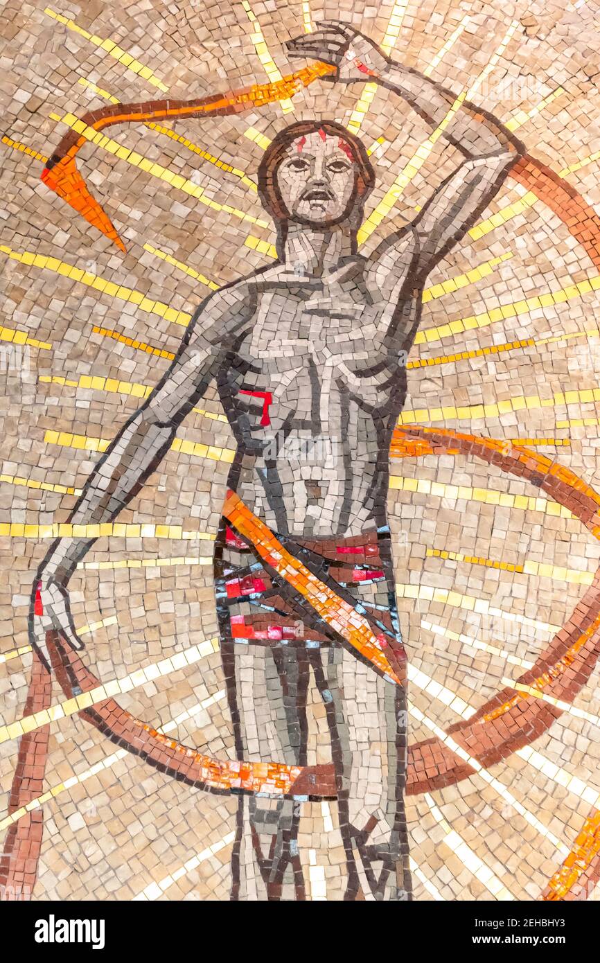 Mosaic of risen Lord Jesus Christ. Resurrection Stock Photo - Alamy