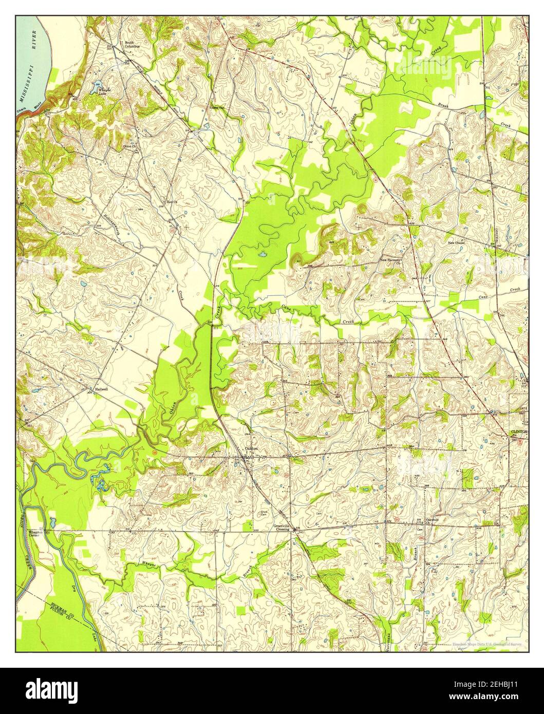Oakton, Kentucky, map 1951, 1:24000, United States of America by ...