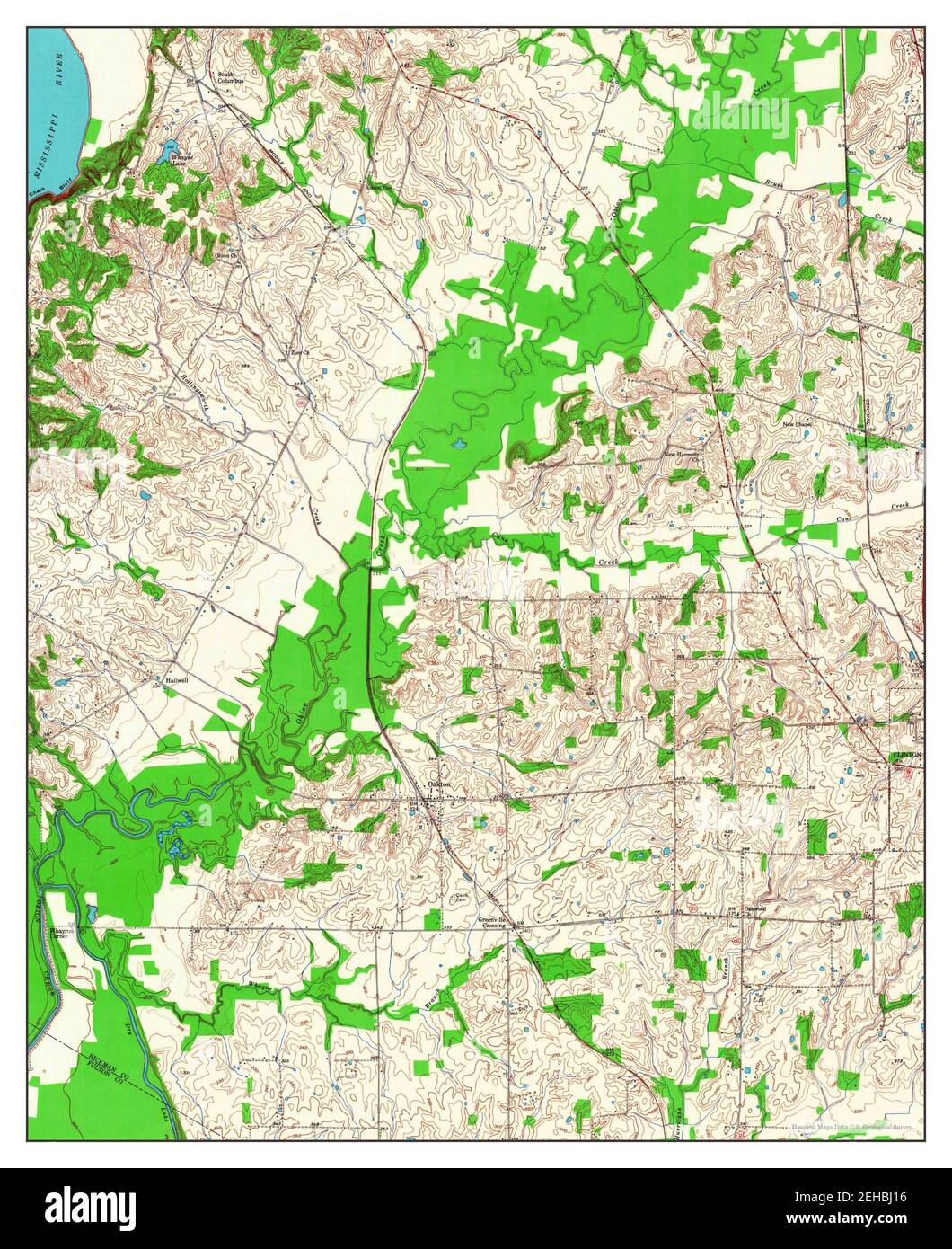 Oakton, Kentucky, map 1951, 1:24000, United States of America by ...
