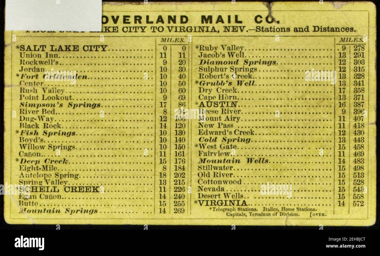 The overland mail hi-res stock photography and images - Alamy