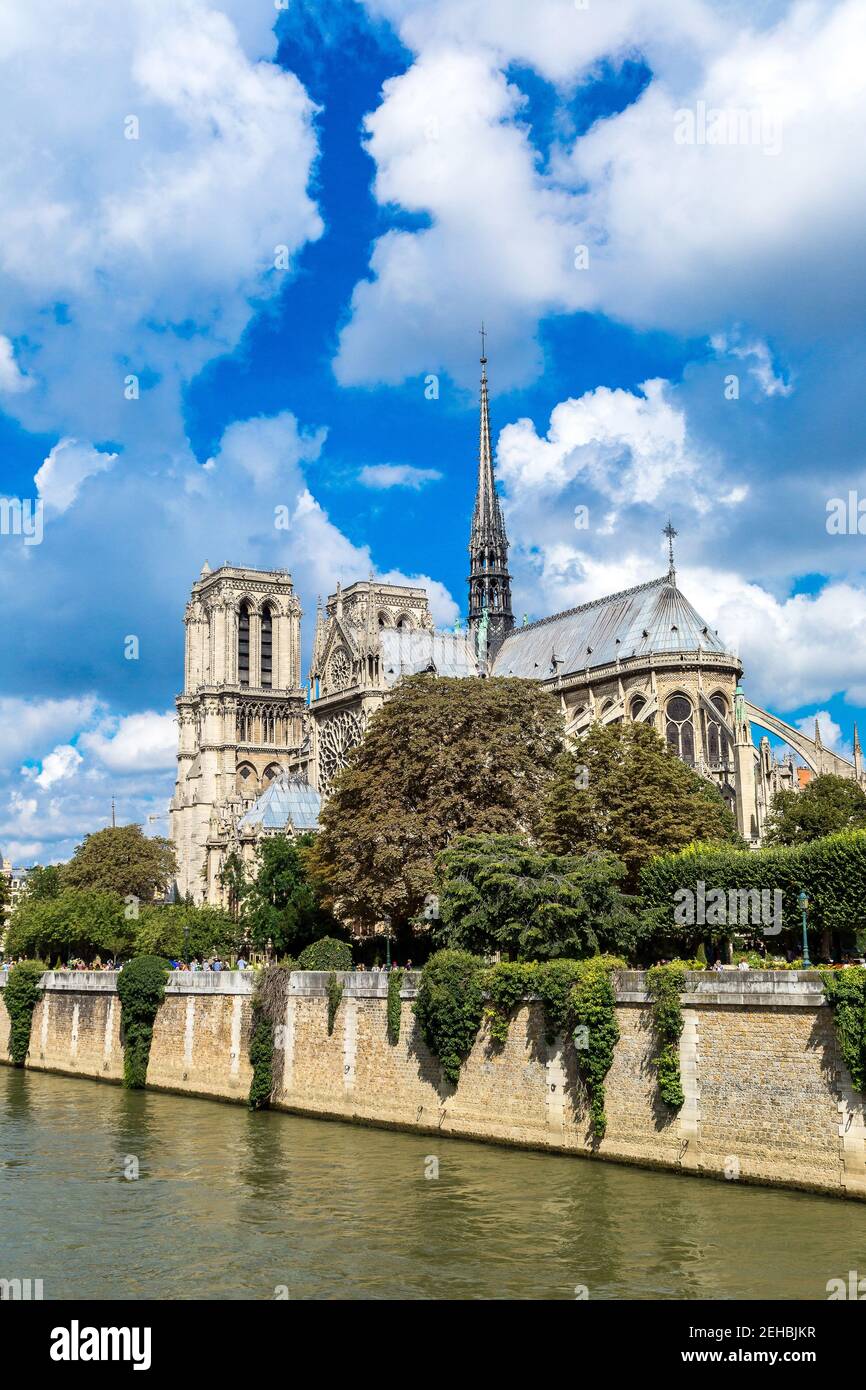 Seine and Notre Dame de Paris is the one of the most famous symbols of ...