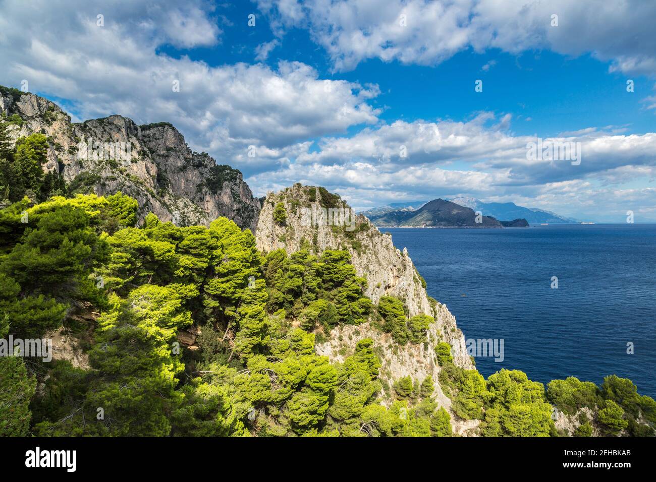 Capri island in a beautiful summer day in Italy Stock Photo - Alamy