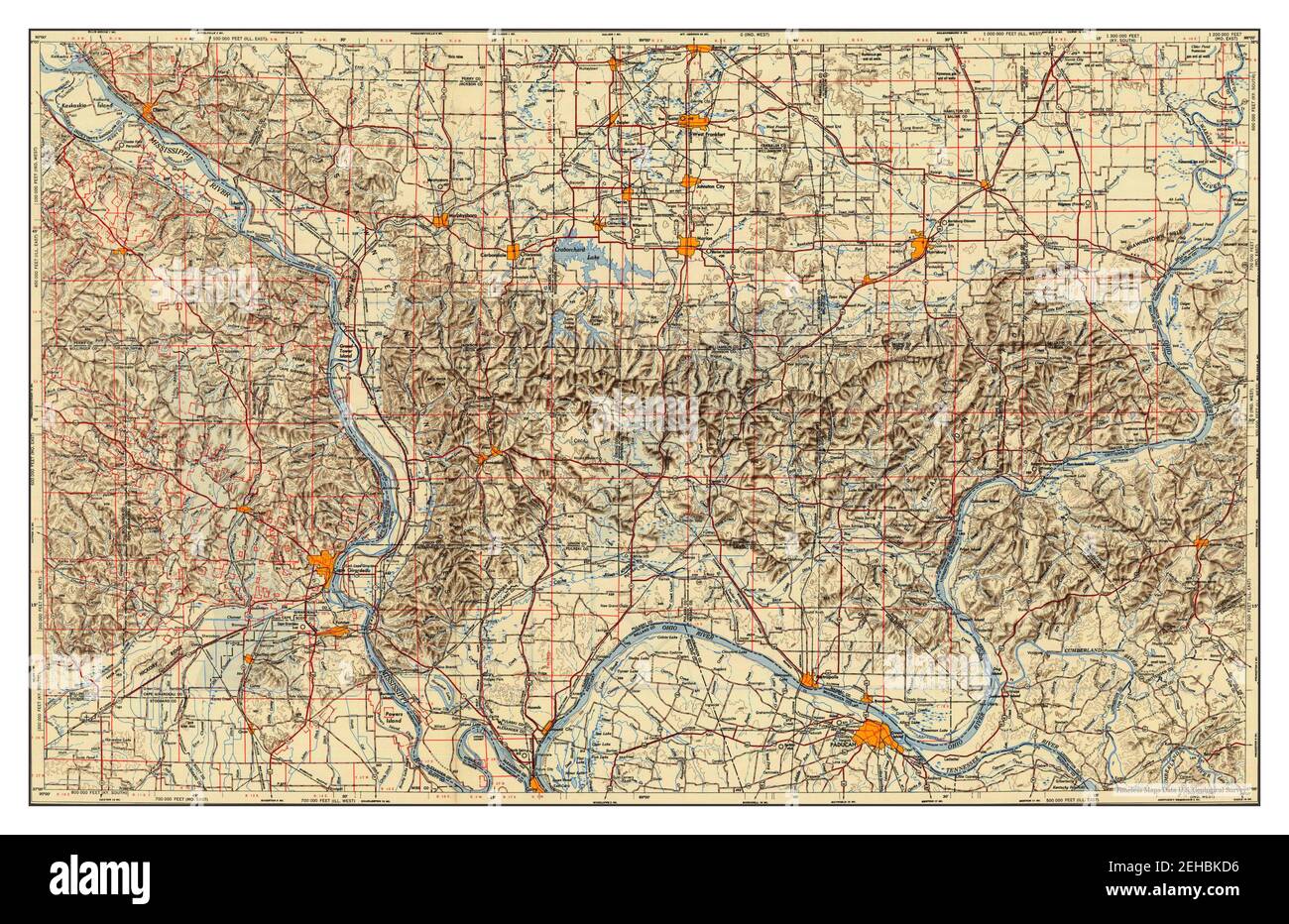Paducah map hi-res stock photography and images - Alamy