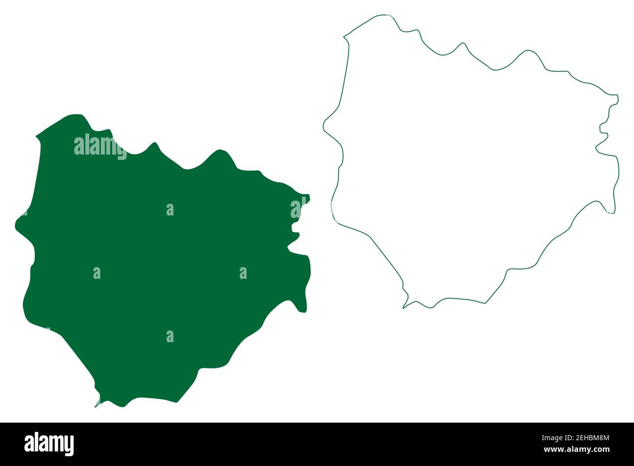 Anjaw district (Arunachal Pradesh State, Republic of India) map vector ...