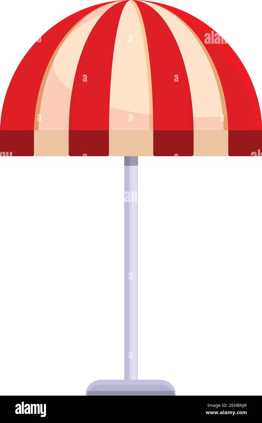 Beach umbrella icon. Cartoon of beach umbrella vector icon for web ...