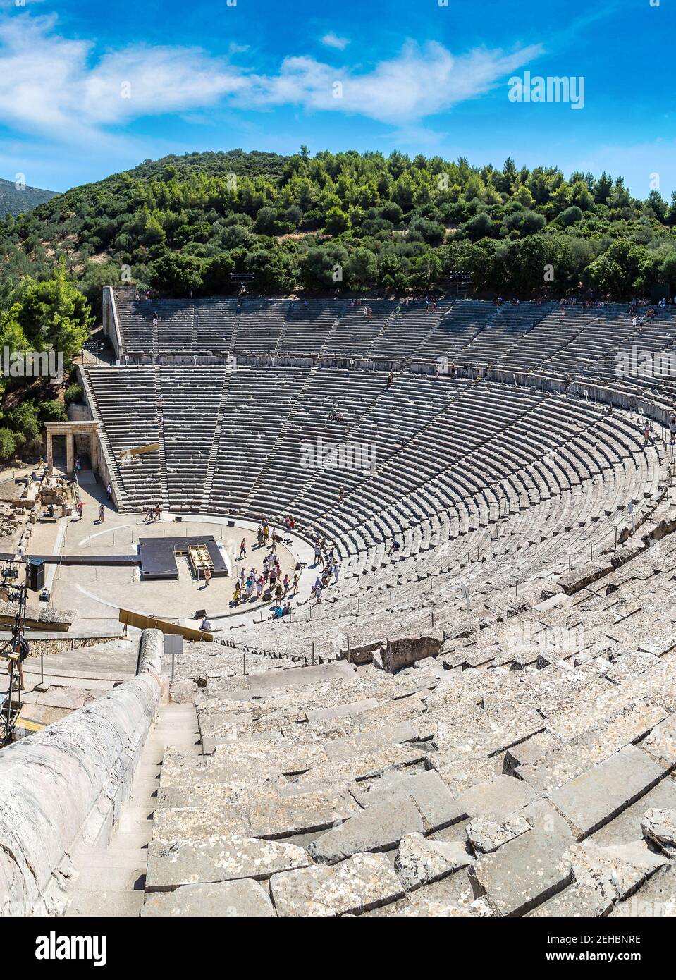 Ancient theater Epidaurus, Argolida, Greece in a summer day Stock Photo ...