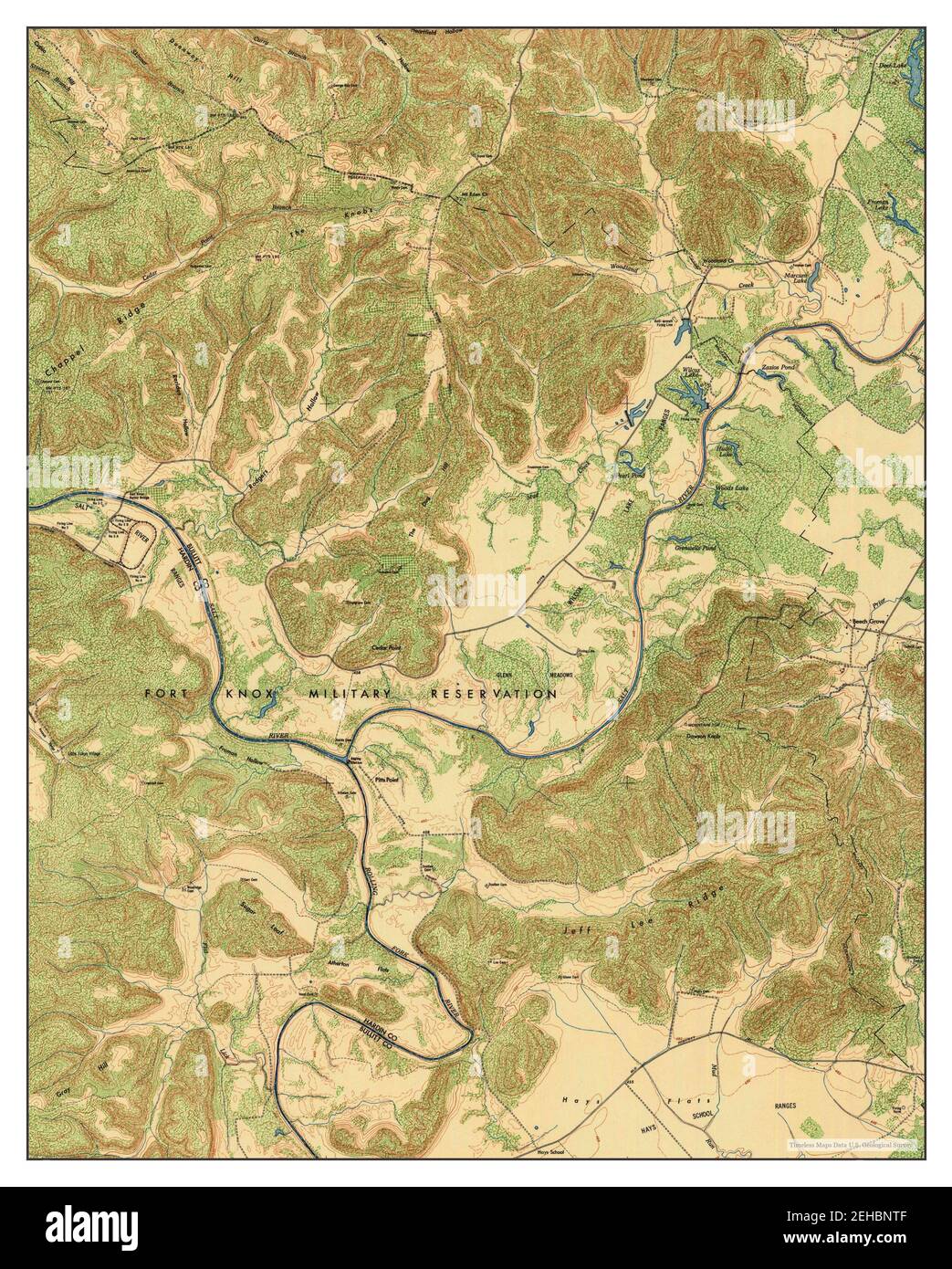 Pitts Point, Kentucky, map 1946, 1:24000, United States of America by ...