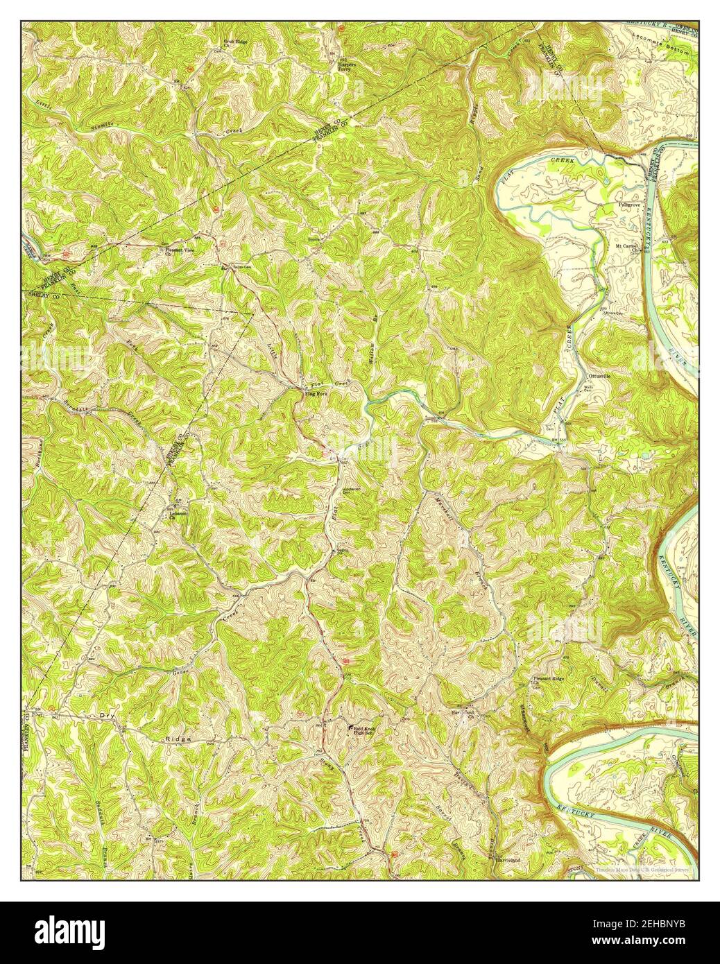 Polsgrove, Kentucky, map 1953, 1:24000, United States of America by ...