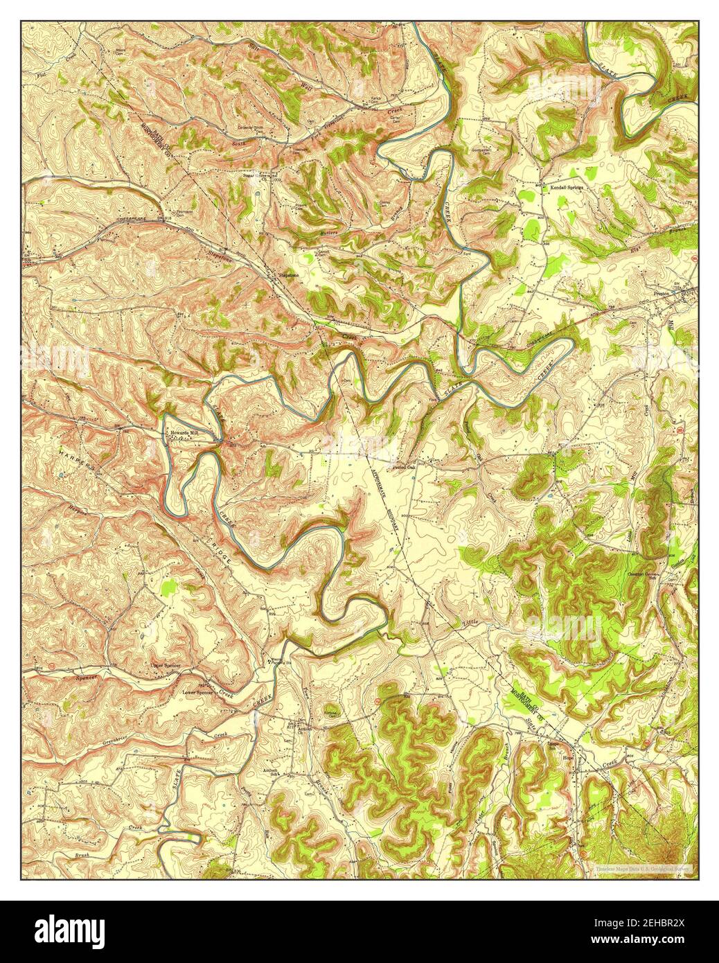Preston, Kentucky, map 1952, 1:24000, United States of America by ...