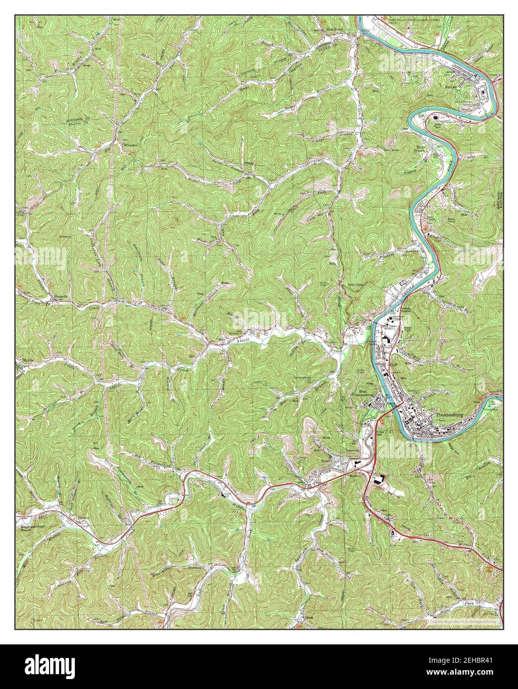 Prestonsburg, Kentucky, map 1992, 1:24000, United States of America by ...