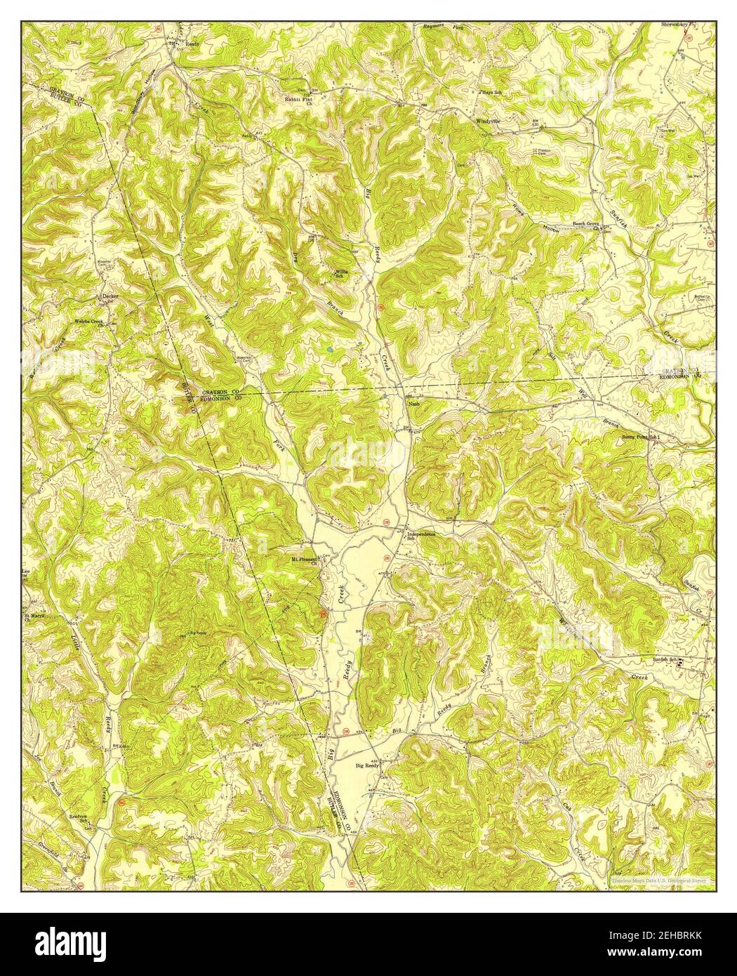 Ready, Kentucky, map 1953, 1:24000, United States of America by ...