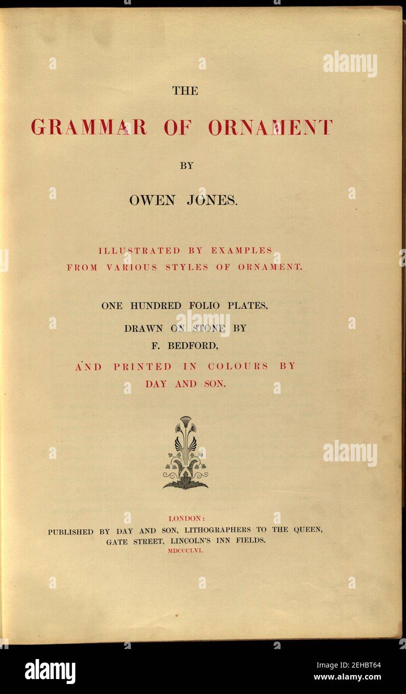 Owen jones grammar of ornament hi-res stock photography and images - Alamy