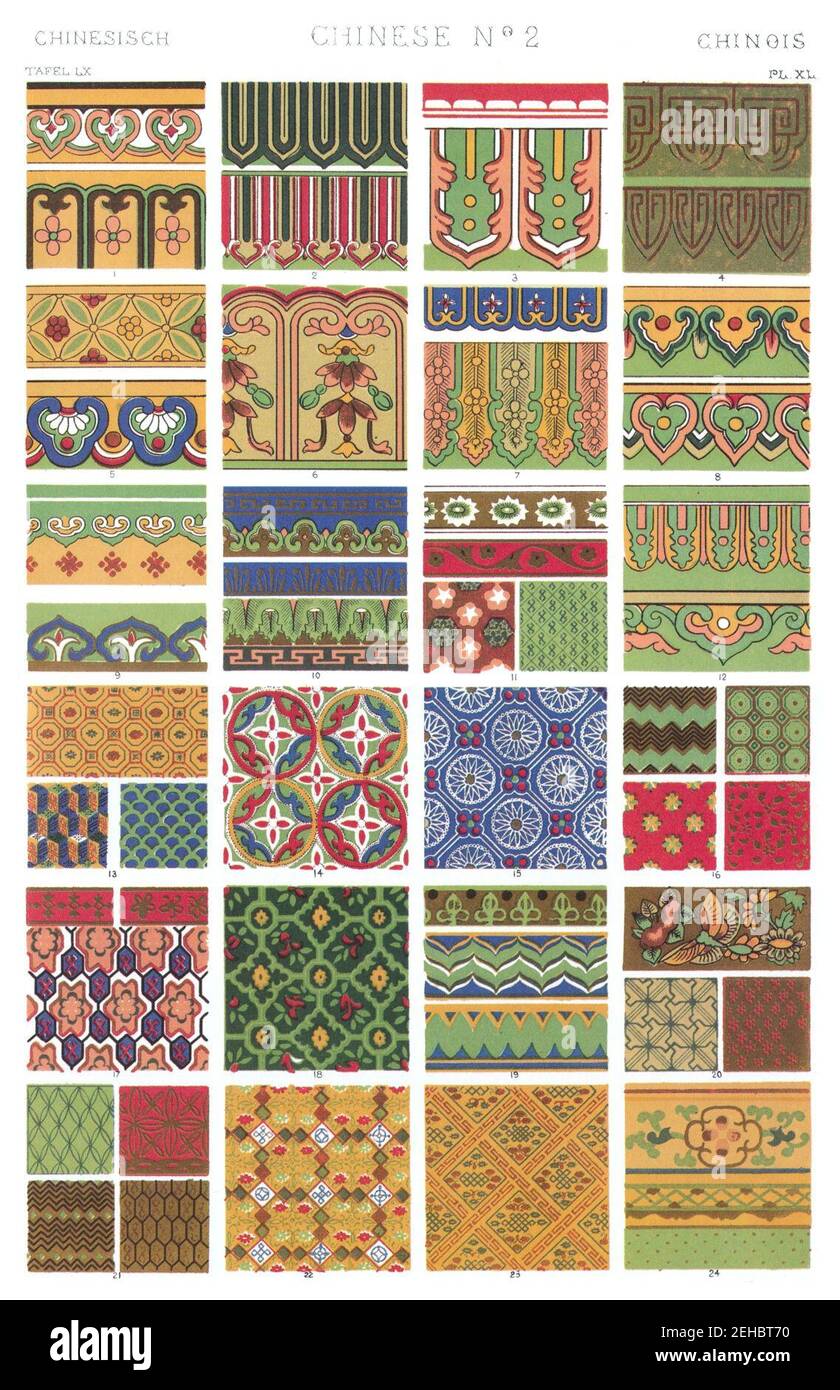 Owen Jones - Grammar of Ornament - 1868 - plate 060 - 300ppi Stock ...