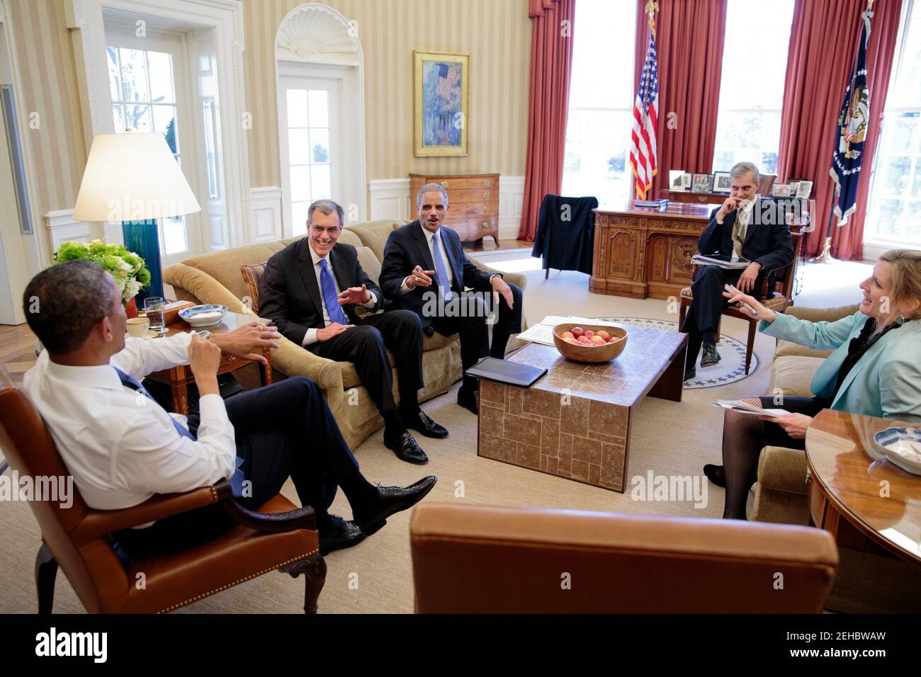President Barack Obama meets with Solicitor General Donald Verrilli ...