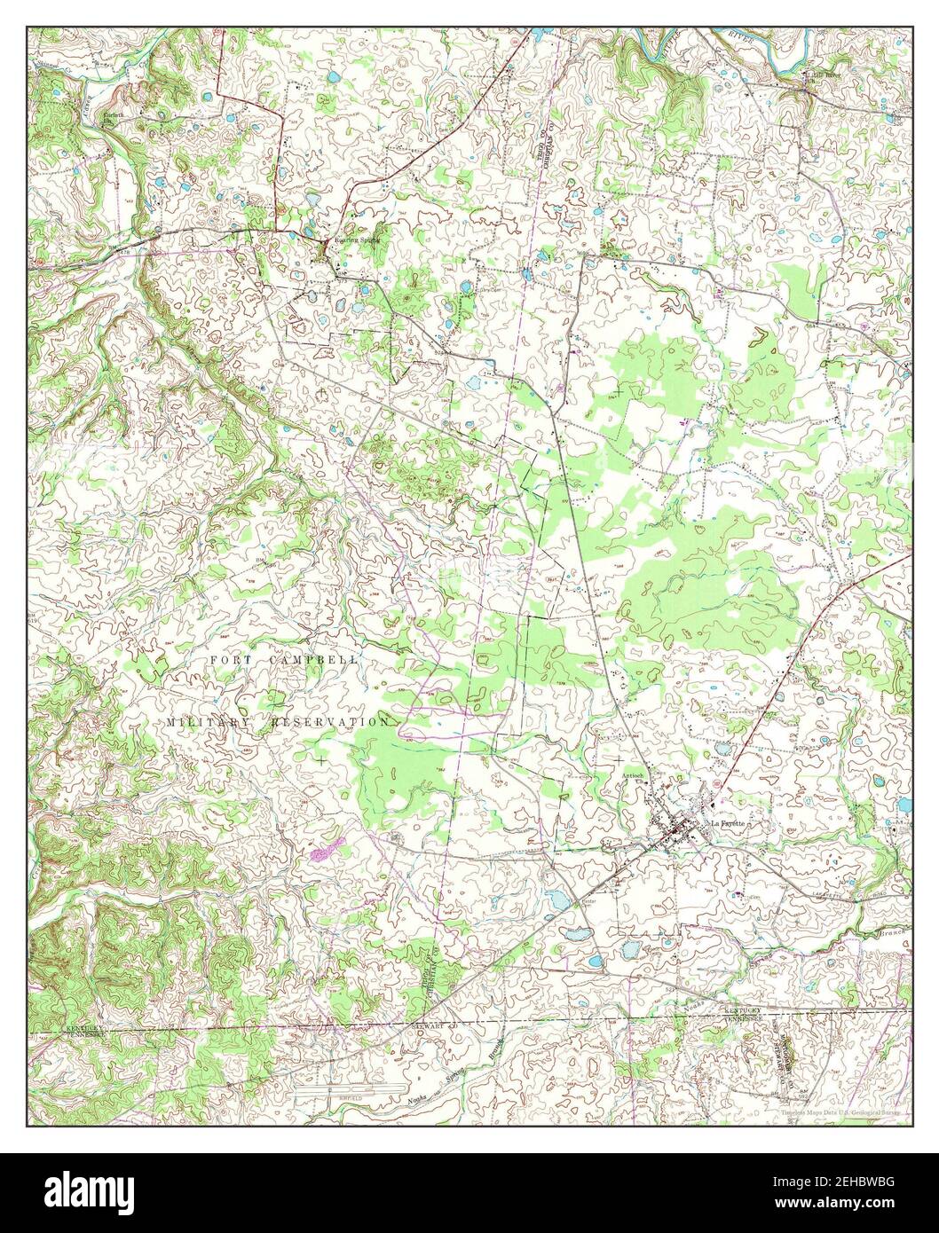 Roaring Spring, Kentucky, map 1957, 1:24000, United States of America ...