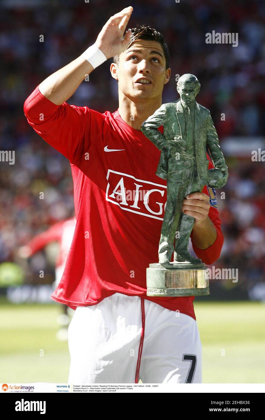 Cristiano Ronaldo Trophy Premier League High Resolution Stock ...