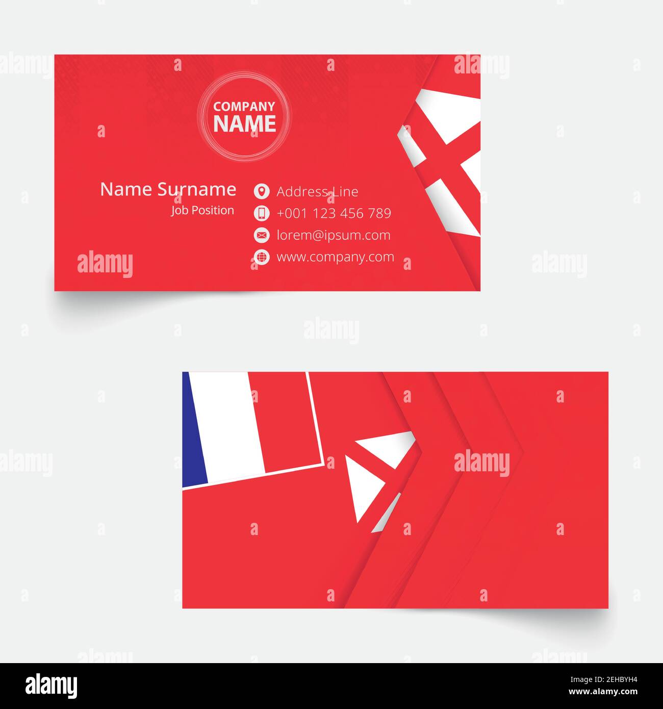 Wallis and Futuna Flag Business Card, standard size (90x50 mm) business ...
