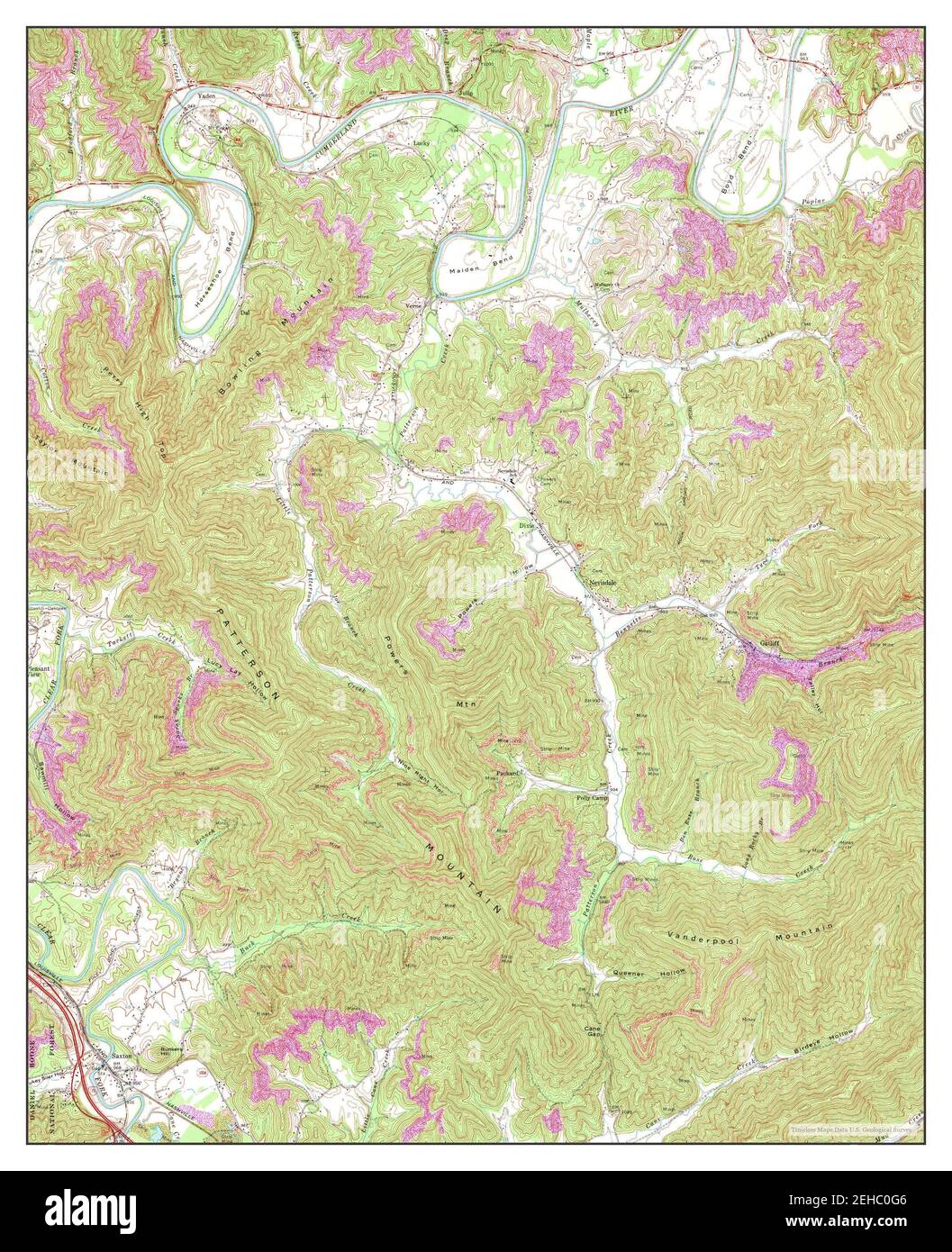 Map of saxton hi-res stock photography and images - Alamy
