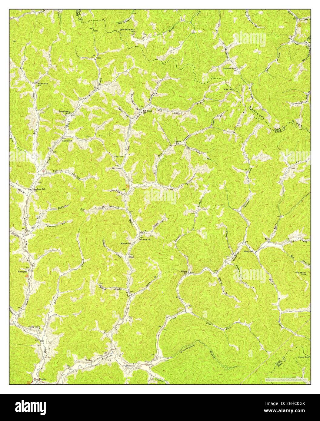 Scalf, Kentucky, map 1954, 1:24000, United States of America by ...
