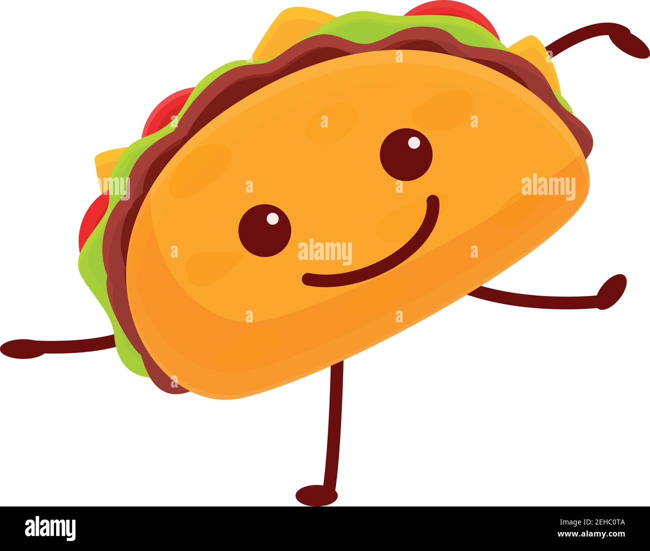Dancing taco icon. Cartoon of dancing taco vector icon for web design ...