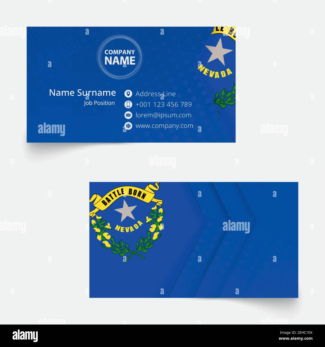 Nevada Flag Business Card, standard size (90x50 mm) business card ...