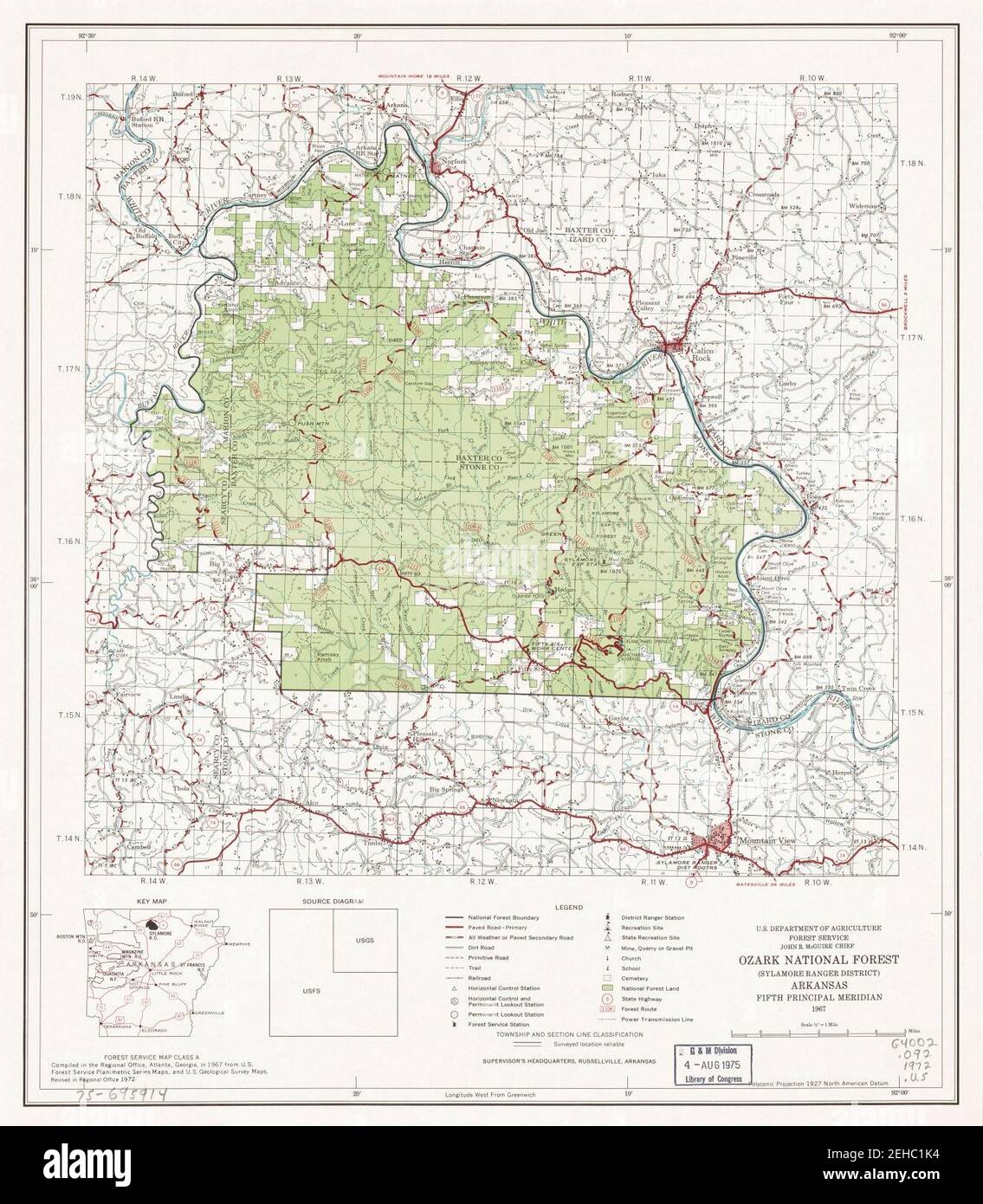 Ozark National Forest (Sylamore Ranger District), Arkansas Stock Photo ...