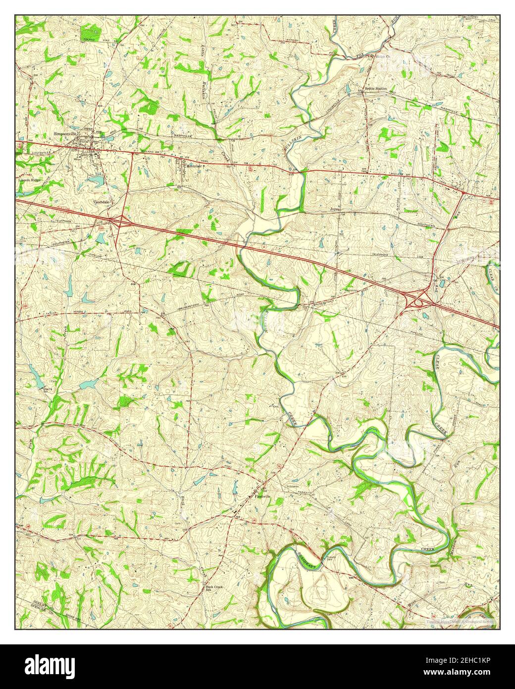 Map of simpsonville hi-res stock photography and images - Alamy