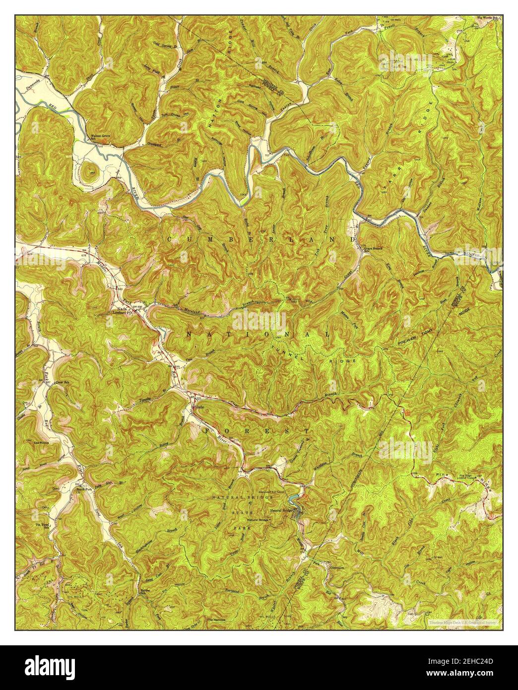 Slade, Kentucky, map 1952, 1:24000, United States of America by ...