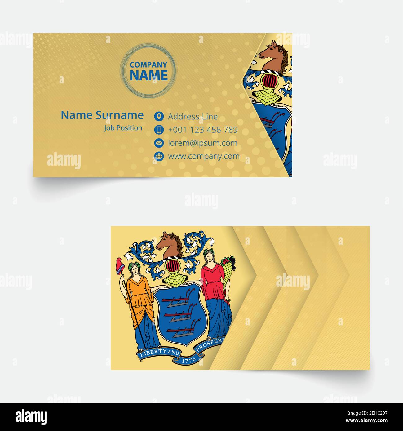 New Jersey Flag Business Card, standard size (90x50 mm) business card ...
