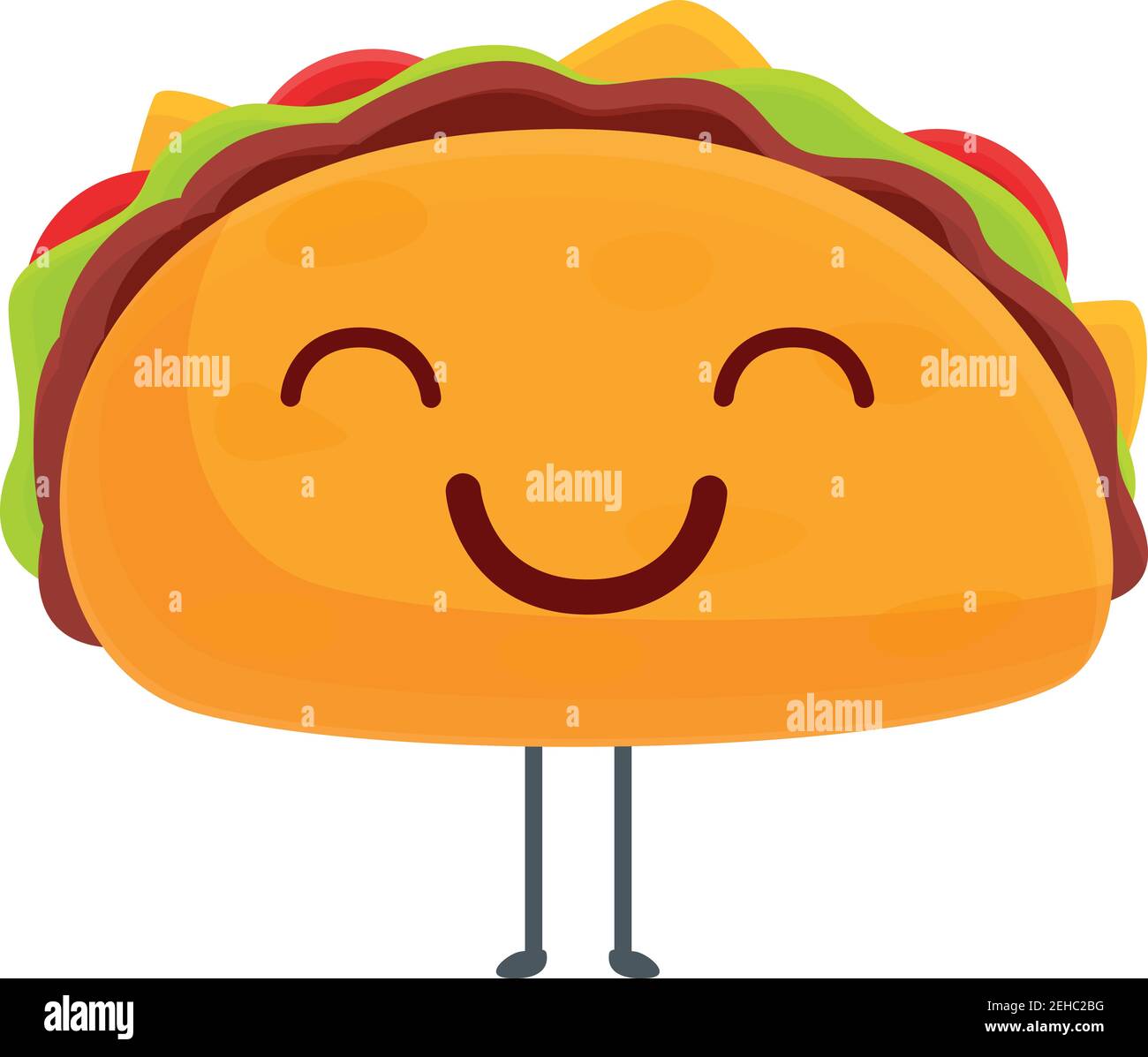 Happy taco icon. Cartoon of happy taco vector icon for web design ...