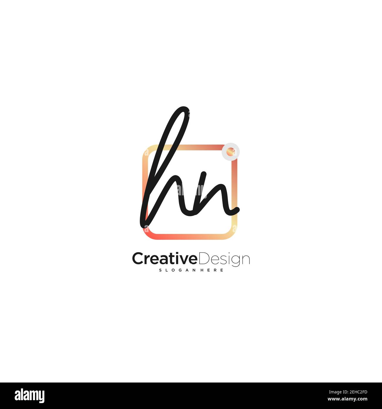 Hn modern logo Stock Vector Images - Alamy