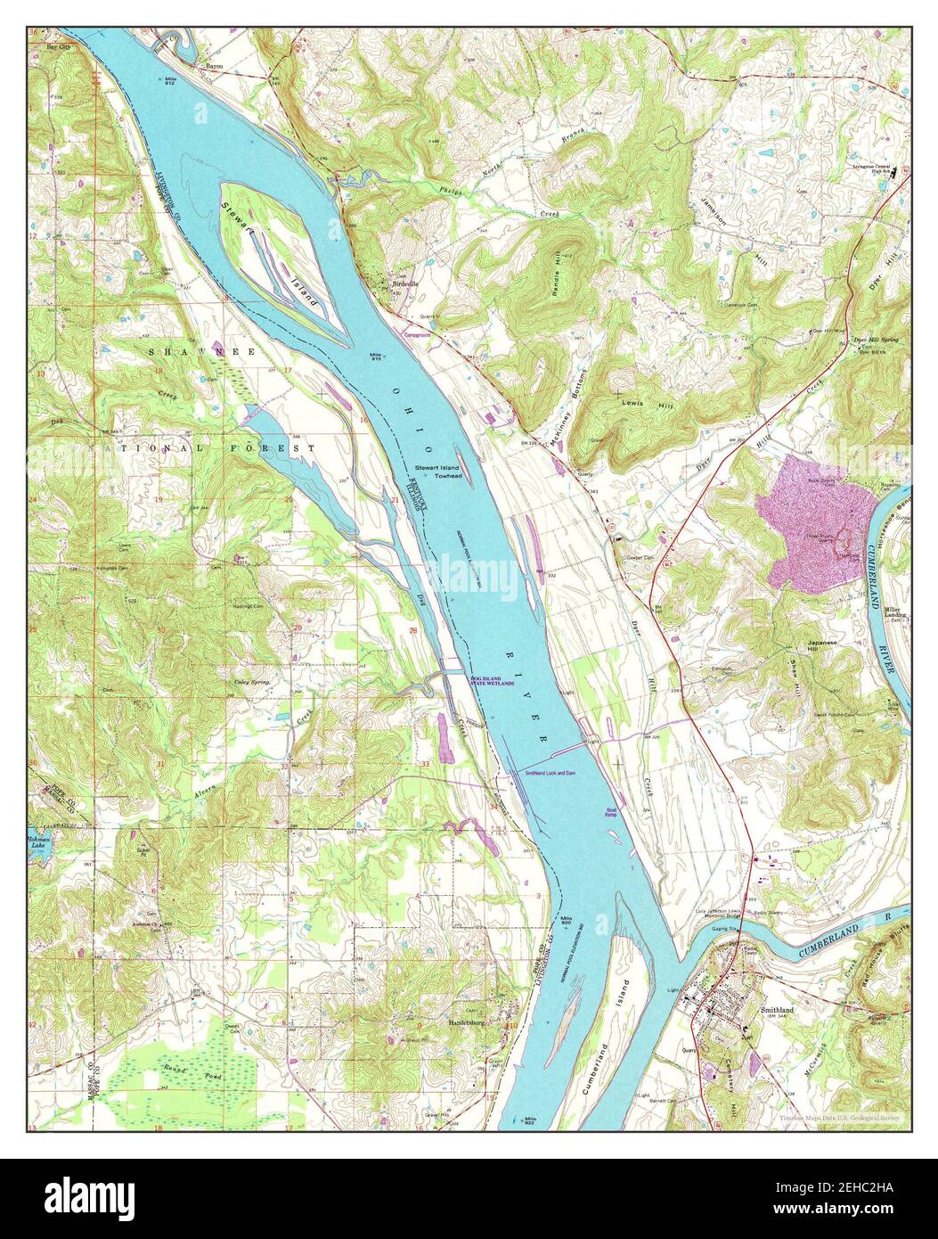 Map of smithland hi-res stock photography and images - Alamy